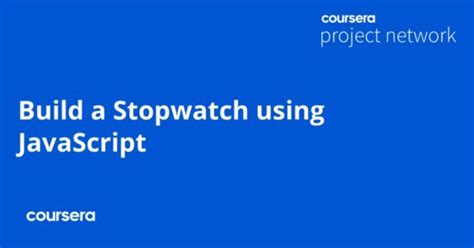 Building A Stopwatch Using Javascript Free Online Courses With Certificates