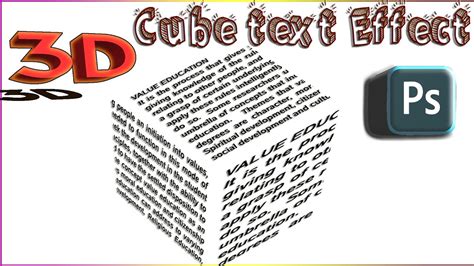 D Cube Shape Text Effect Photoshop Tutorial By SARAN EDITZ YouTube