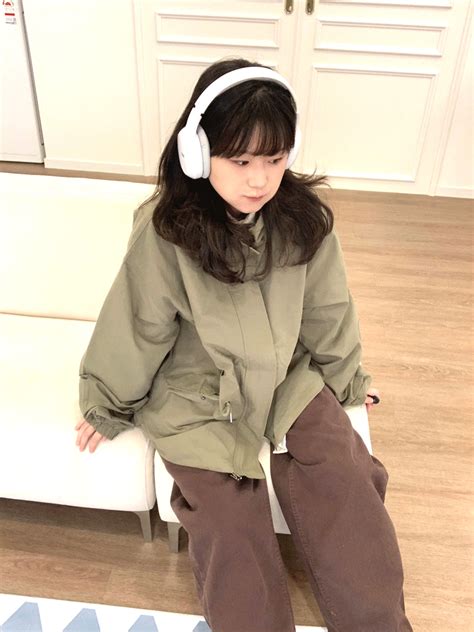 오버핏 후드 야상 카키 바람막이 하프야상 4color 에이블리