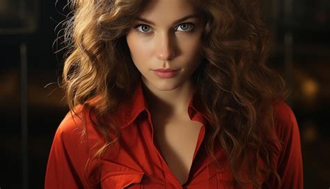 Une Belle Jeune Femme Aux Longs Cheveux Blonds Et à Lélégance Générée