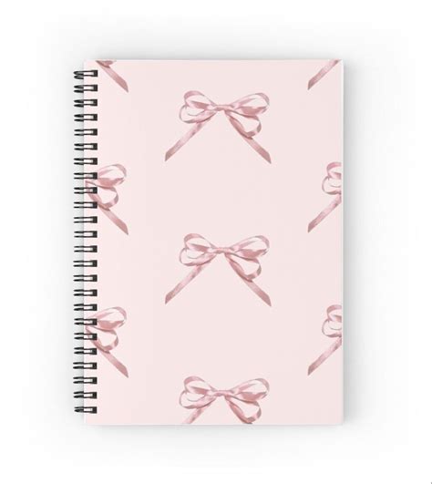 Coquette Pink Bow Notebook Pretty School Supplies Cute Stationary
