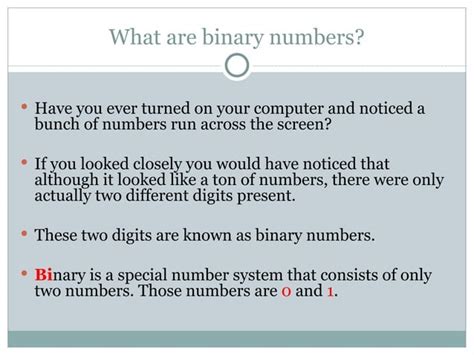 Binary Numbers Videos PPT