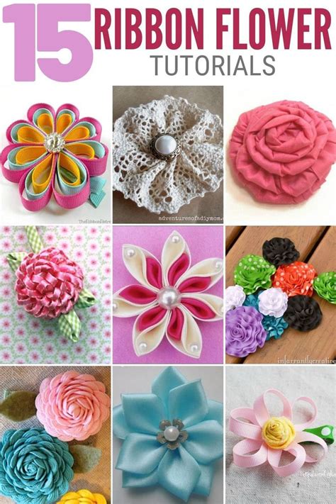 15 Ways To Make Ribbon Flowers The Crafty Blog Stalker Ribbon