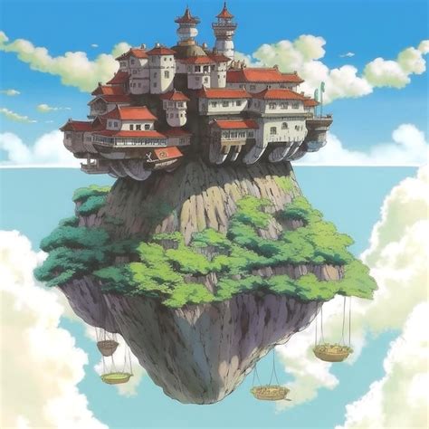 지브리 스튜디오 배경 프리미엄 사진