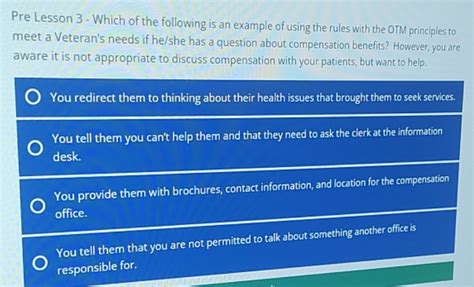 Pre Lesson 3 Which Of The Following Is An Example Of Using The Rules