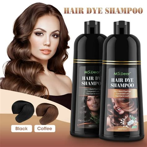 Hailicare Hair Color Shampoo500ml Natural Coconut Oil Hair Dye Shampoocolors Hair In Minutes