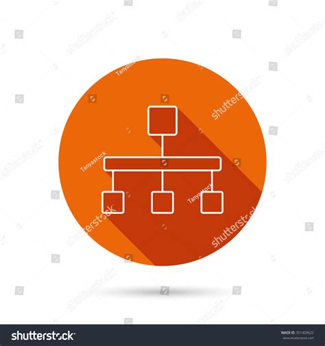 Hierarchy Icon Organization Chart Sign Database Stock Vektor Royaltyfri 351409622 Shutterstock