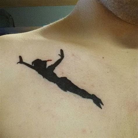 Peter Pan Silhouette Flying Tattoo