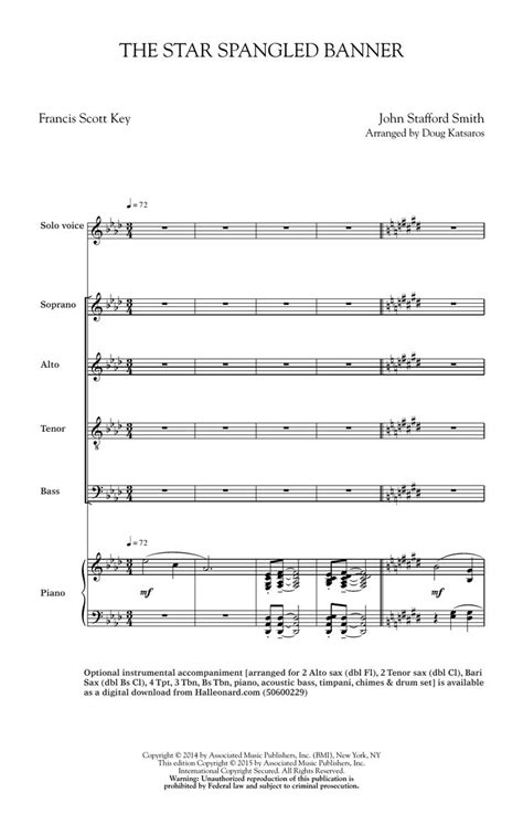 Doug Katsaros The Star Spangled Banner Sheet Music Notes And Chords