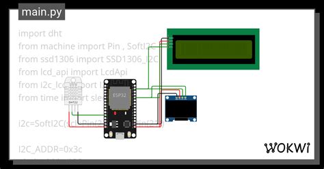 Dht On Lcd And Oled Wokwi Esp32 Stm32 Arduino Simulator