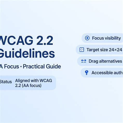 Wcag 2 2 Guidelines Aa Focus — Practical Guide