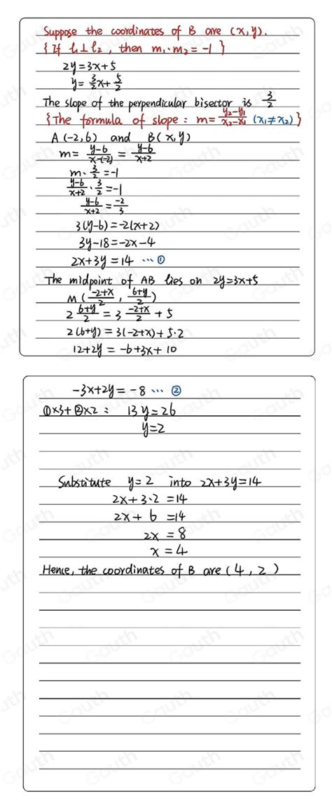 Solved 3 2 The Point A Has Coordinates 26 The Equation Of The