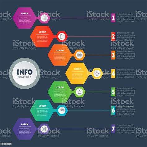 Concept De Présentation Dentreprise Ou Infographie Avec 7 Options