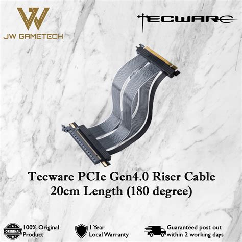 Tecware Pcie Gen40 Riser Cable 20cm Length 180 Degree Shopee Malaysia