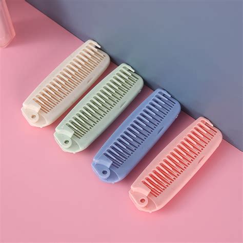 可折叠便携旅行软齿小梳子随身携带直发卷发两用卷发梳塑料加厚 虎窝淘