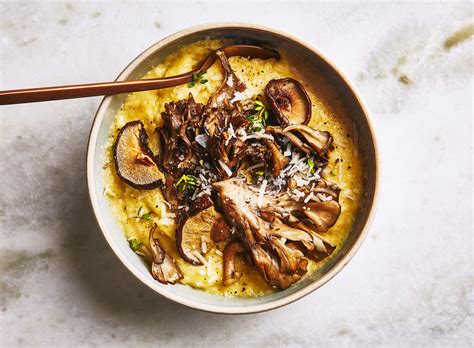 Polenta With Roasted Mushrooms And Thyme Bon Appétit