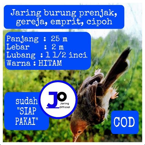 Jual Jaringan Manuk Prenjak 25 Meter Jala Manuk Sawah Jaring Burung Ciblek Perangkap Burung