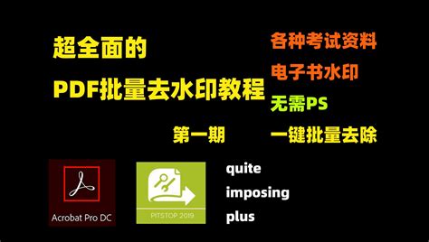 超全面的pdf去水印教程 哔哩哔哩
