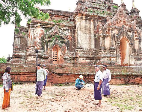 ပုဂံရှေးဟောင်းယဉ်ကျေးမှု အမွေအနှစ်ဒေသအတွင်းရှိ ဘုရားကိုးဆူကို မိုးကြိုးလွှဲ တပ်ဆင်လျက်ရှိရာ
