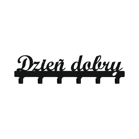 Wieszak metalowy na ubrania Dzień dobry 60 cm MetaloweDekoracje pl