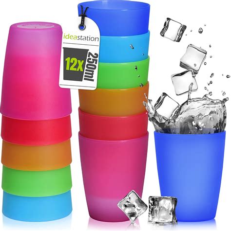 Idea Station Neo Gobelet Plastique Reutilisable 12 X 250 Ml Couleur
