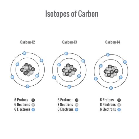 Carbon Isotopes Infographic Diagram Showing Comparison OFF
