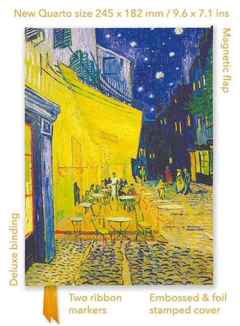 Vincent van Gogh Café Terrace Foiled Quarto Journal Book Summary