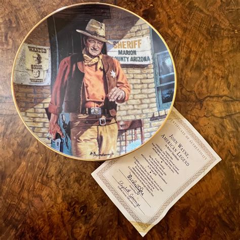 John Wayne American Legend Collector Plate Antiques Yeah