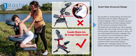 Master Massage Rio Portable Massage Chair Lightweight Strong Deluxe Ad