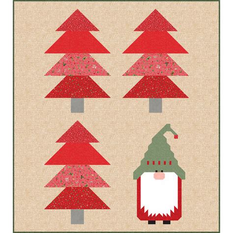Winter Wreaths Scandinavian Tomte Quilt