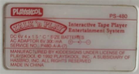 Vintage Playskool Electronic Talk N Play Learning System Ps 480 Works