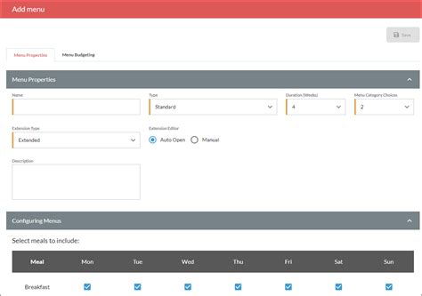 creating a new special event menu from scratch mealsuite
