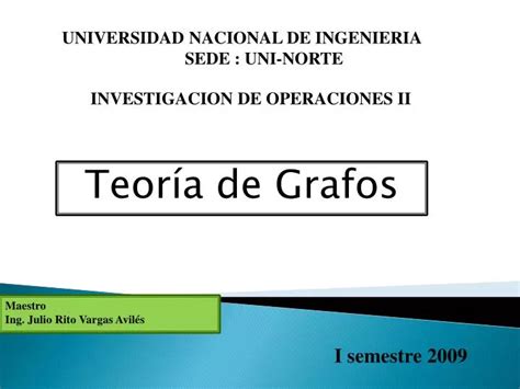 PPT Teoría de Grafos PowerPoint Presentation free download ID