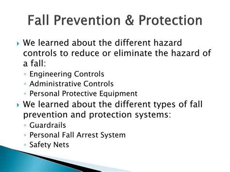 PPT Fall Prevention Protection Systems PowerPoint Presentation ID