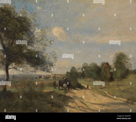 The Wagon Depicts A Rural Scene With A Cart And Figures Emphasizing The Simplicity And Quiet