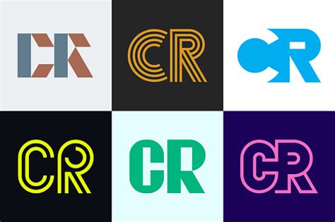 편지 Cr 로고 세트 0명에 대한 스톡 벡터 아트 및 기타 이미지 0명 개념 개념과 주제 Istock