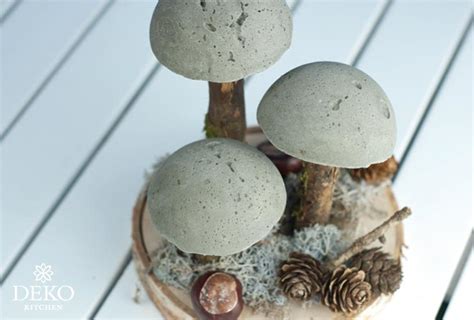 DIY coole Herbstdeko mit Pilzen aus Beton Deko Kitchen Schöne Deko