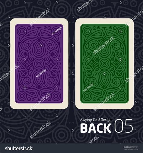 Reverse Side Playing Card Other Game Stock Vector Royalty Free