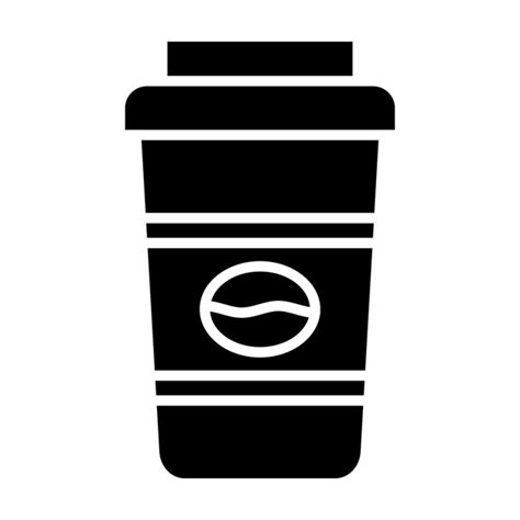 Premium Photo Coffee Glyph Solid Black Illustration