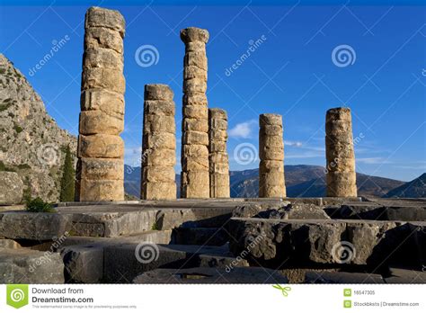 The Temple Of Apollo Delphi Stock Image Image Of Fokida Province 16547305