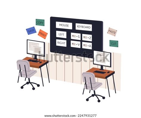 Babe Classroom Computer Science Literacy Elementary Stock Vector
