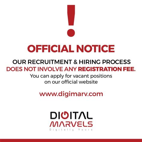 Digital Marvels Pvt Ltd On Linkedin Official Notice Our Recruitment