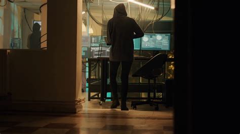 male spy creating breach of security gaining stock footage sbv