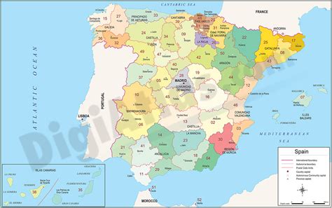 Map Of Spain With Autonomous Communities Provinces And