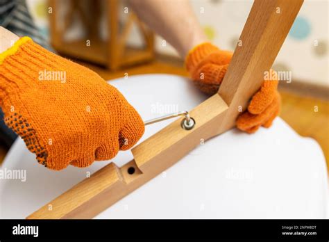 Self Assembly Furniture Concept The Young Man Himself Assembling