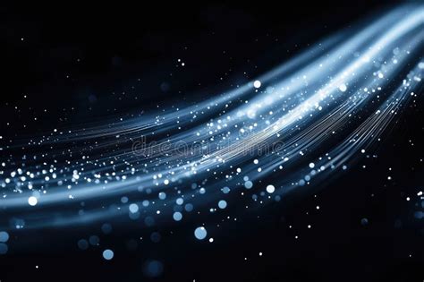 Cold Air Flow Effect From Conditioner On Dark Background Abstract