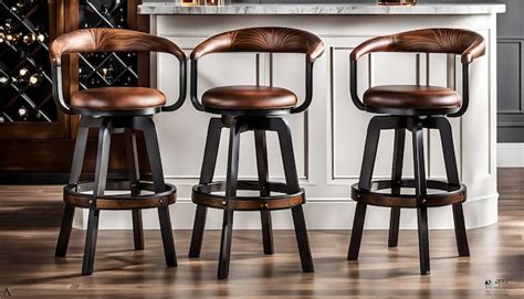Premium Photo Bar Stools With Rustic Design
