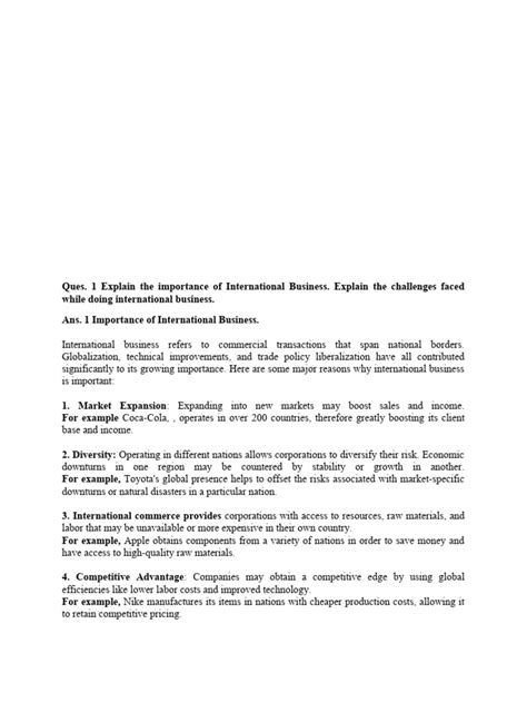 Dmba402 International Business Management Pdf Cost Of Living
