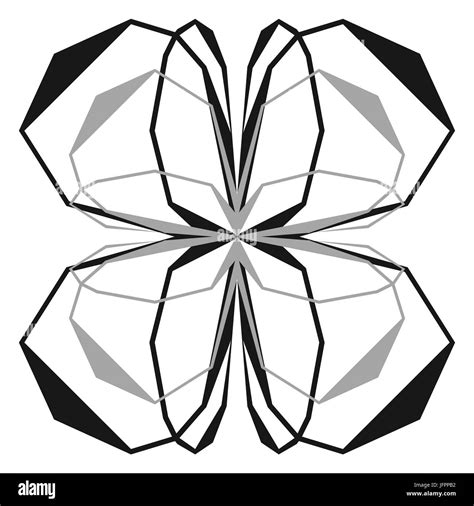 Intersecting Lines W Symmetric Geometry Abstract Radial Geometric Element Stock Vector Image