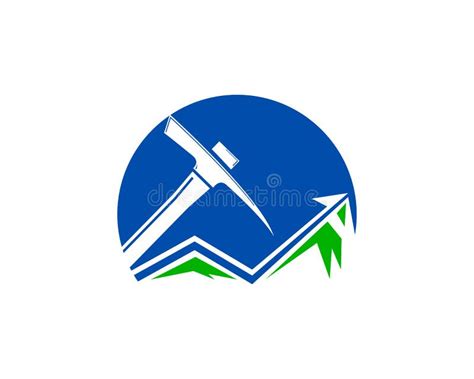 Mining Logo Design Template Vector Illustration Stock Vector